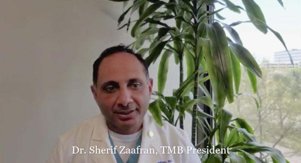 A National Doctors Day Message from TMB President Dr. Sherif Zaafran ...